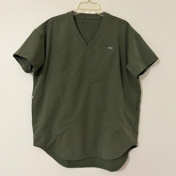 Figs | Shirts | Figs Mens M Loose Fit Olive Green Vneck Scrubs Uniform ...